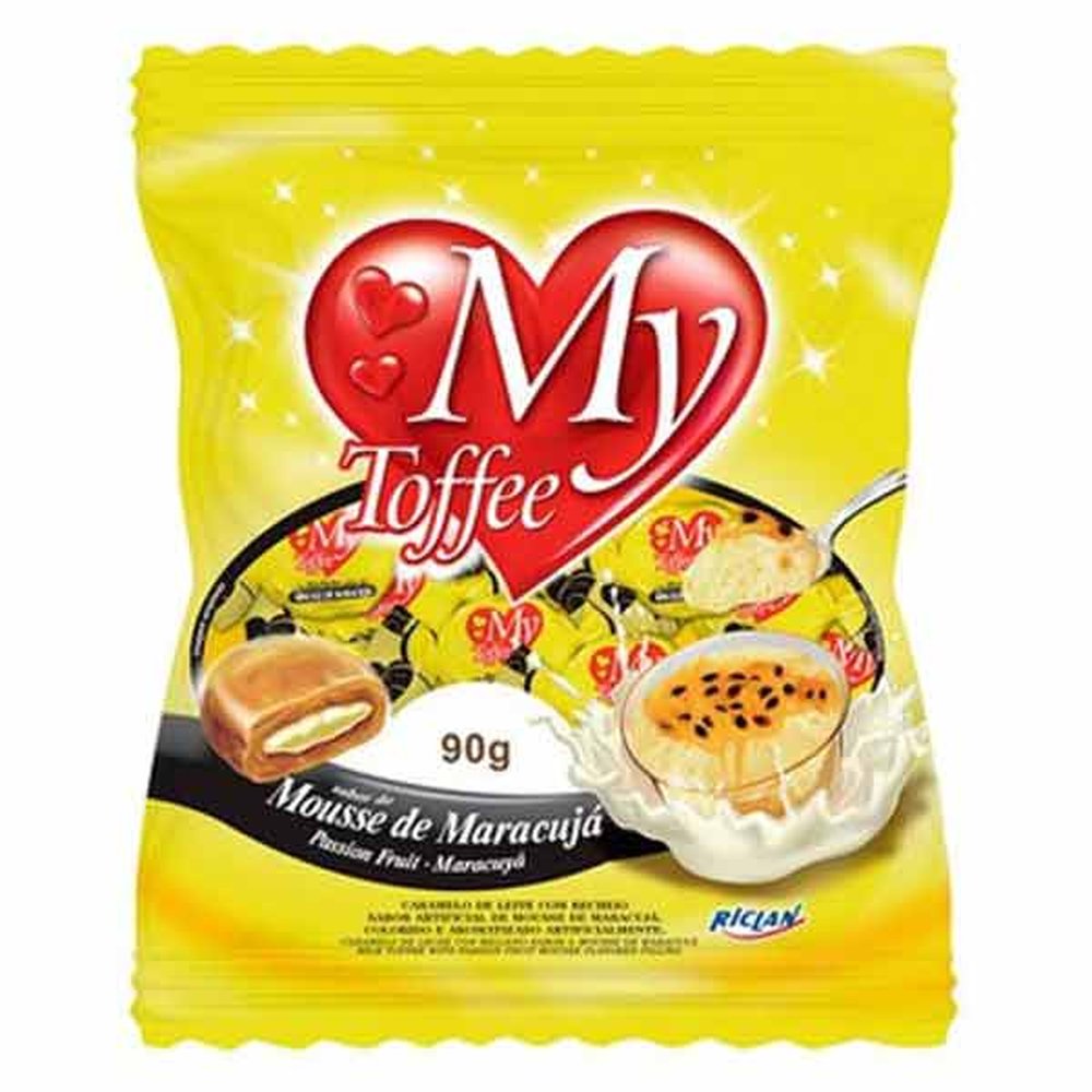 Bala My Toffee 90g Leite com Recheio de Maracuja | Martins Atacado
