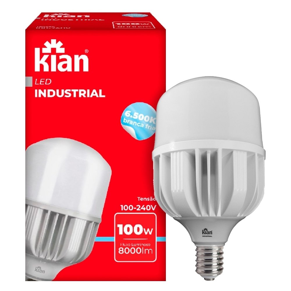 Lâmpada Led Kian Industrial Bulbo T 100W E40 6,5K | Martins Atacado