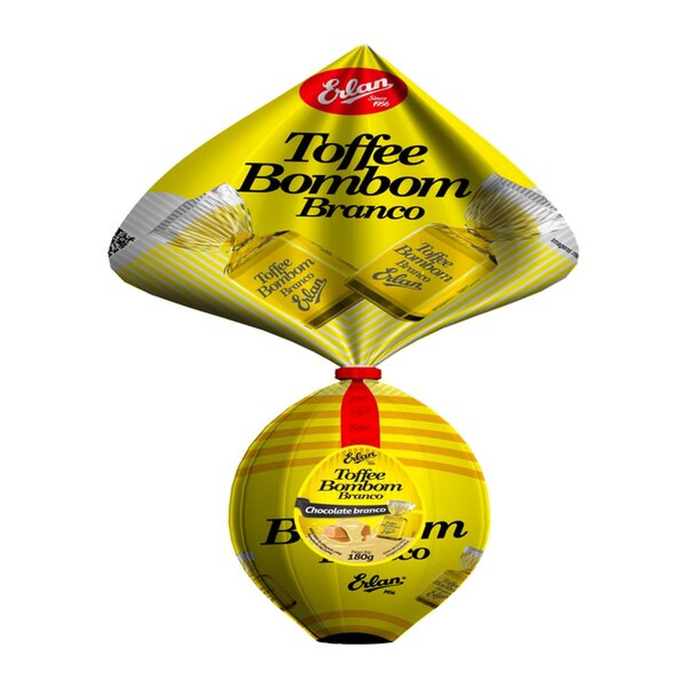 Ovo de Páscoa Toffee Bombom Branco 180g - Caixa com 24 Unidades ...