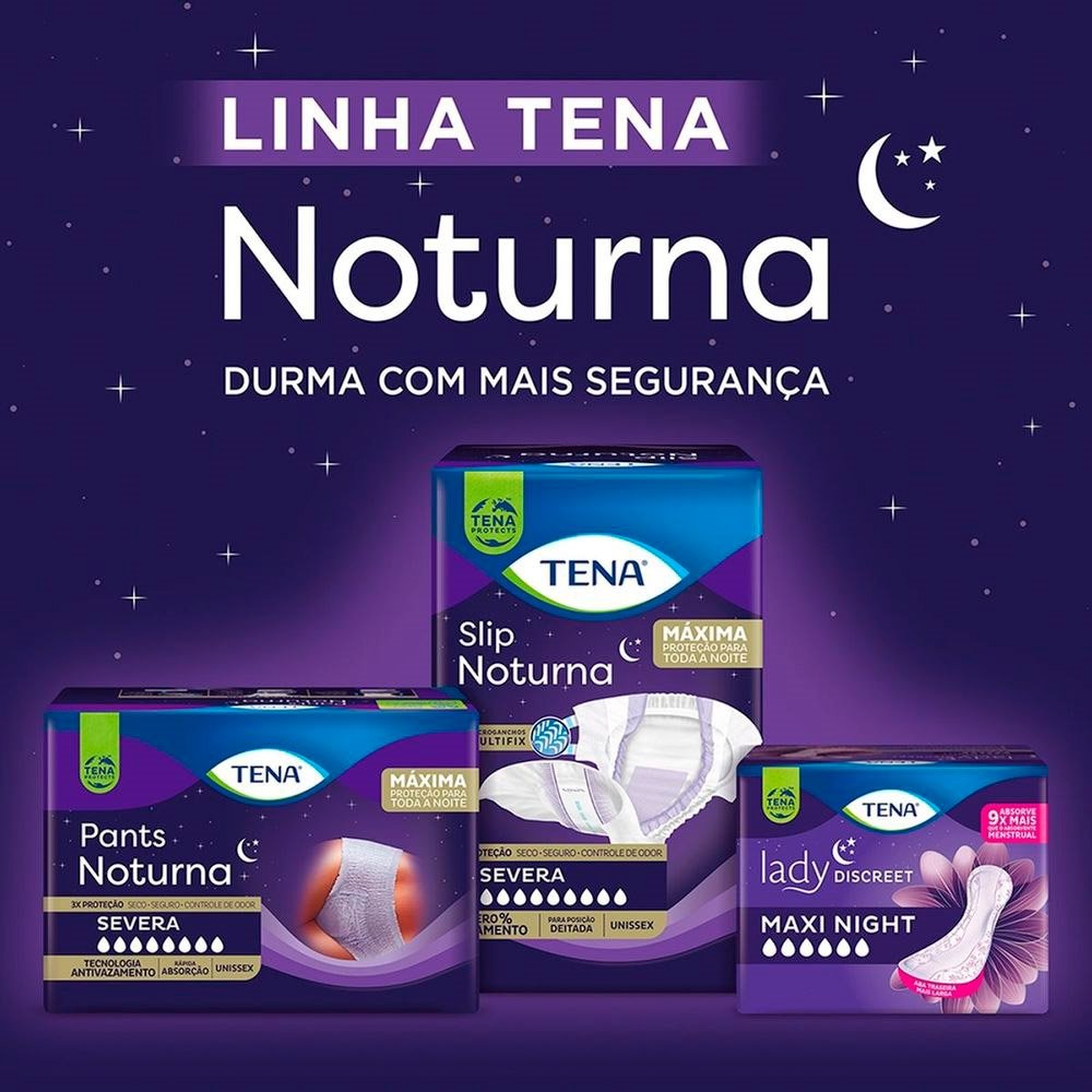 Fralda Descartável Tena Adulto Slip Ultra Noturna G - 4 Pacotes com 16 ...