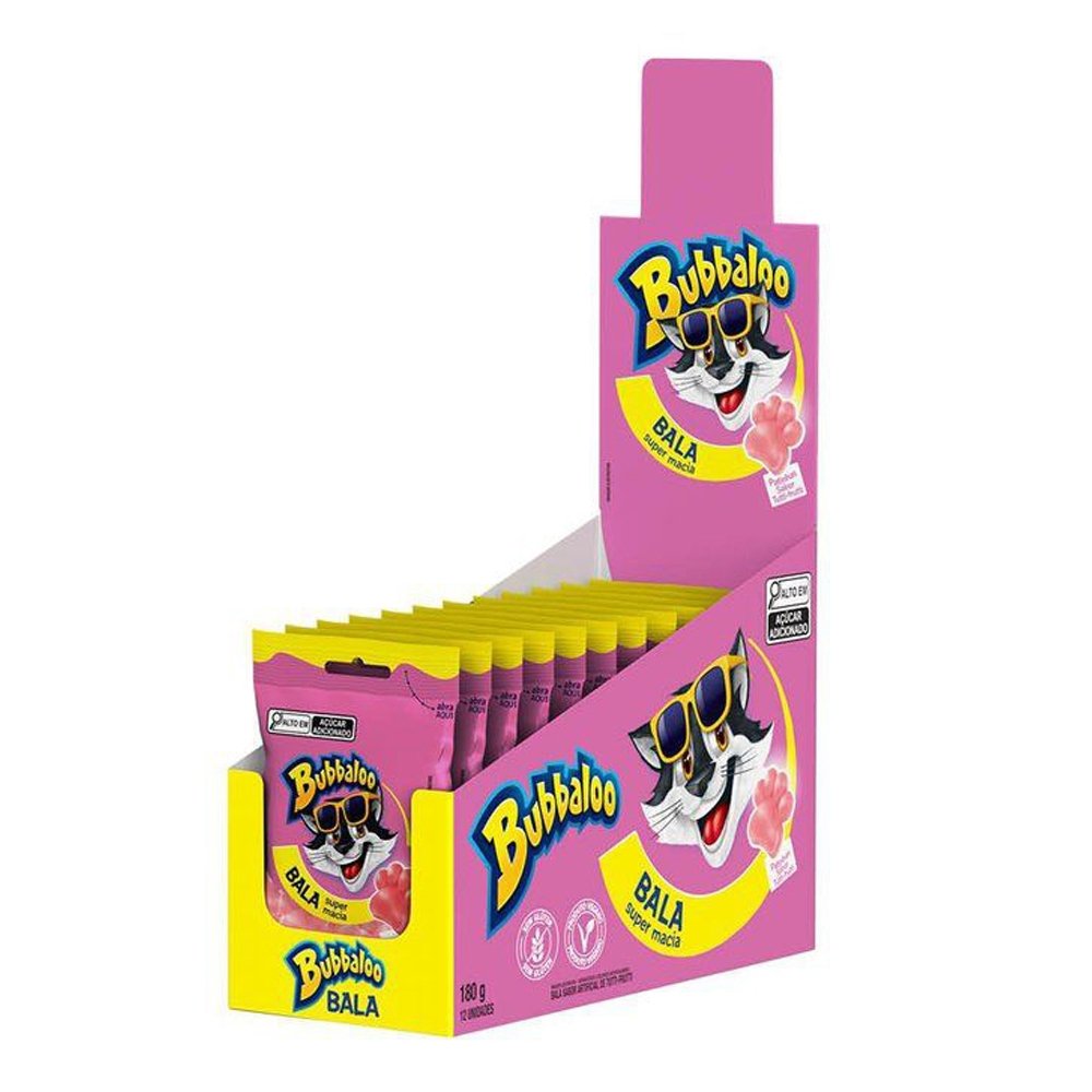 Bala Bubbaloo Tutti Frutti 15g Display com 12 Unidades | Martins Atacado