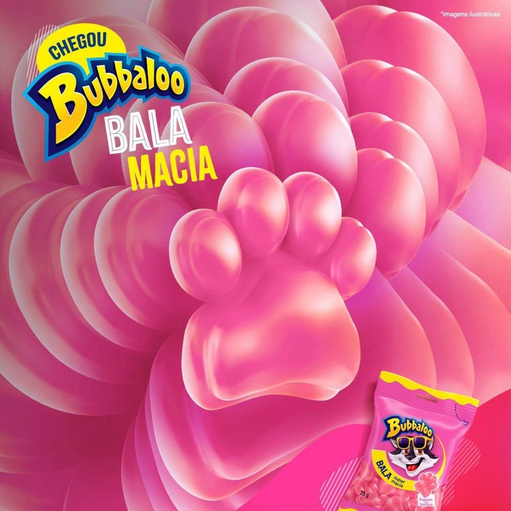 Bala Bubbaloo Tutti Frutti 15g Display com 12 Unidades | Martins Atacado