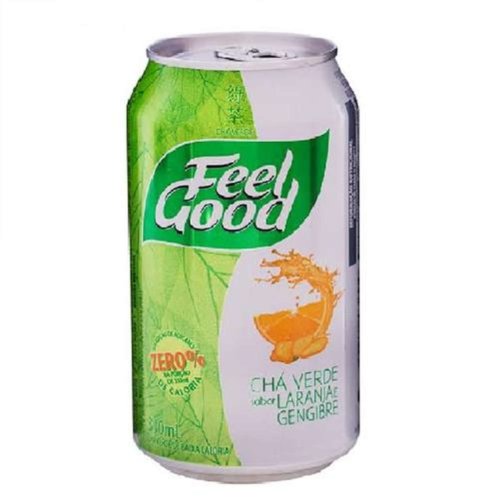 Chá Feel Good Verde com Laranja e Gengibre Lata 330ml - 12 unid ...