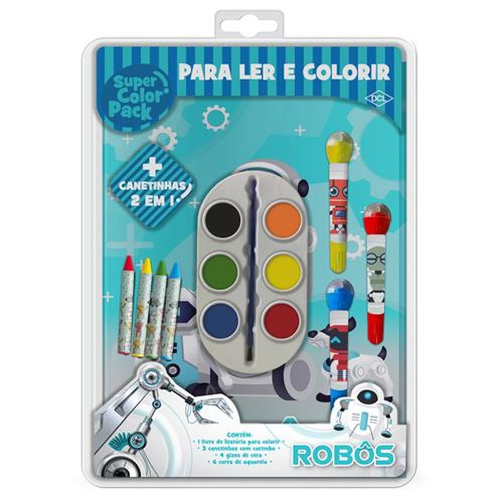 Livro Super Color Pack - Robos | Martins Atacado