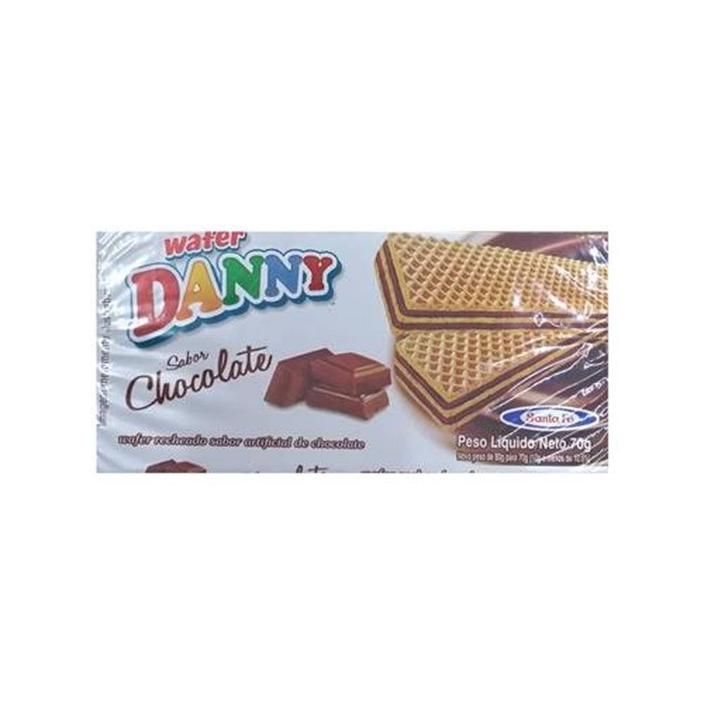 Caixa De Biscoito Wafer Danny Sabor Chocolate Com 50 Unidades De 70g ...