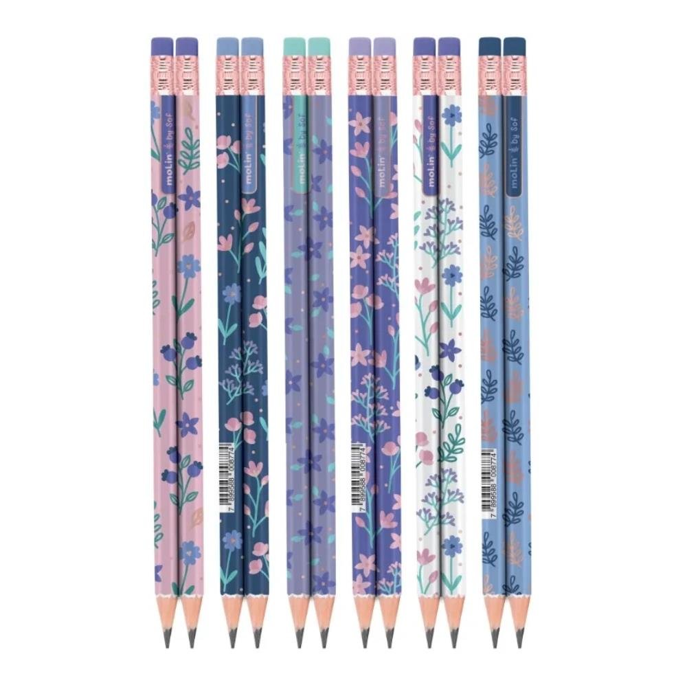 Lápis com Borracha Lilac Fields by Sof Molin - cores sortidas | Martins ...