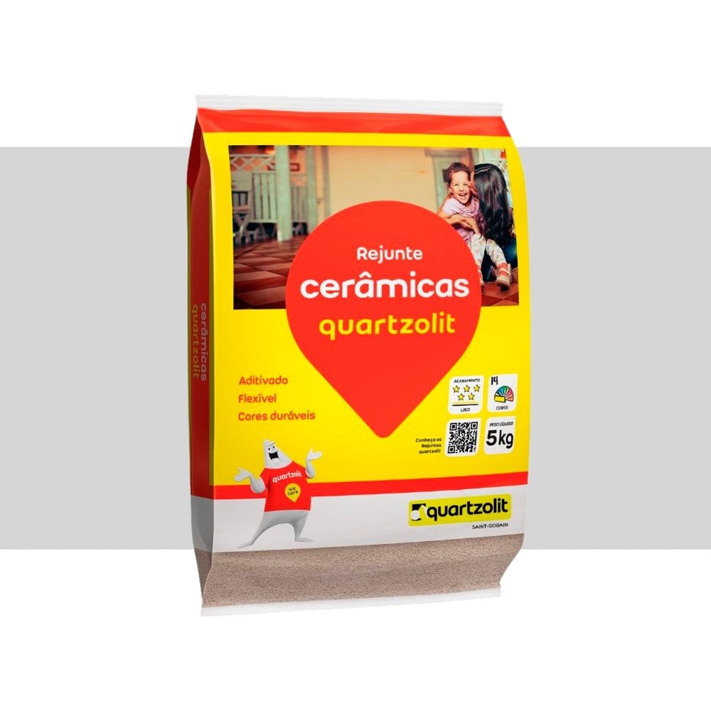Rejunte Quartzolit Cerâmicas Cinza Platina 5kg | Martins Atacado
