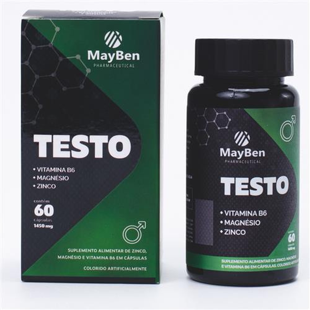 Testo 1450mg com 60 Capsulas Gelatinosas Mayben | Martins Atacado