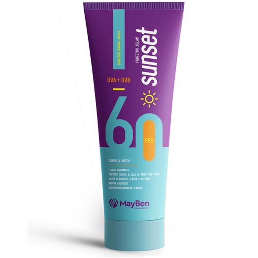 Sunset Protetor Solar Fps 60 com 200 Ml Mayben | Martins Atacado