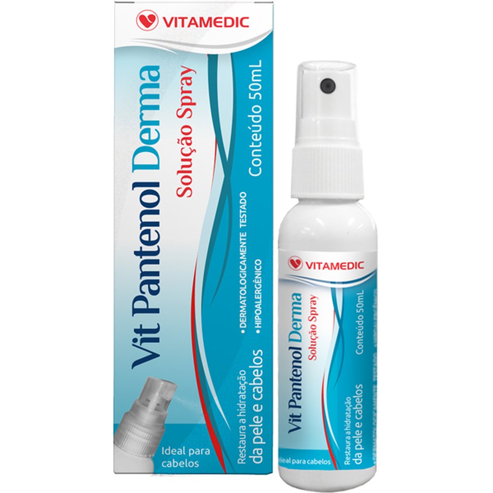 Vit Pantenol Dermatologico Soluçao Spray 50Ml - VITAMEDIC | Martins Atacado