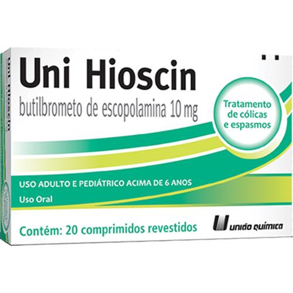 Uni Hioscin 10Mg Com 20 Comprimido - UNIAO QUIMICA | Martins Atacado