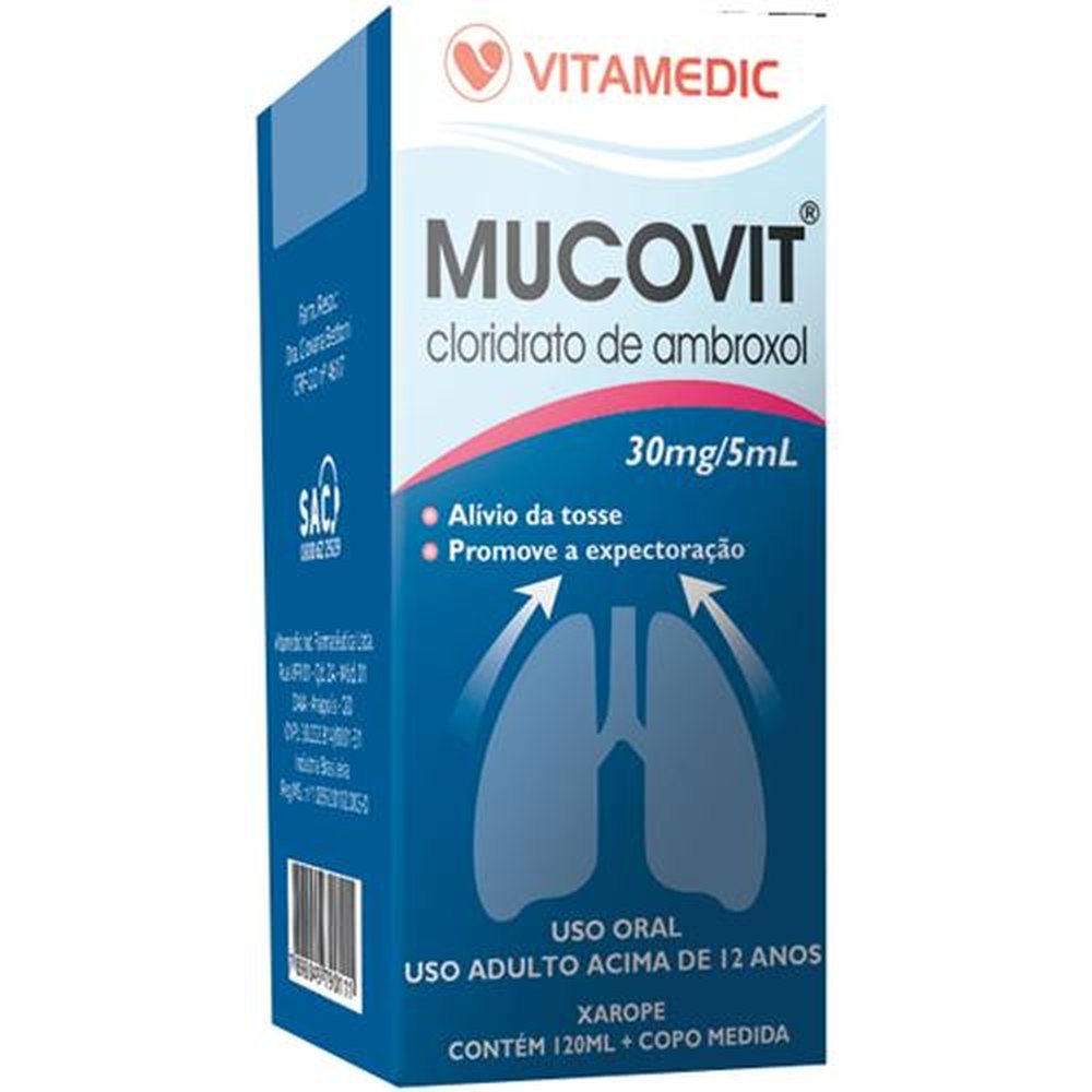 Mucovit 30Mg-5Ml Xarope Adulto 120 Ml - VITAMEDIC | Martins Atacado