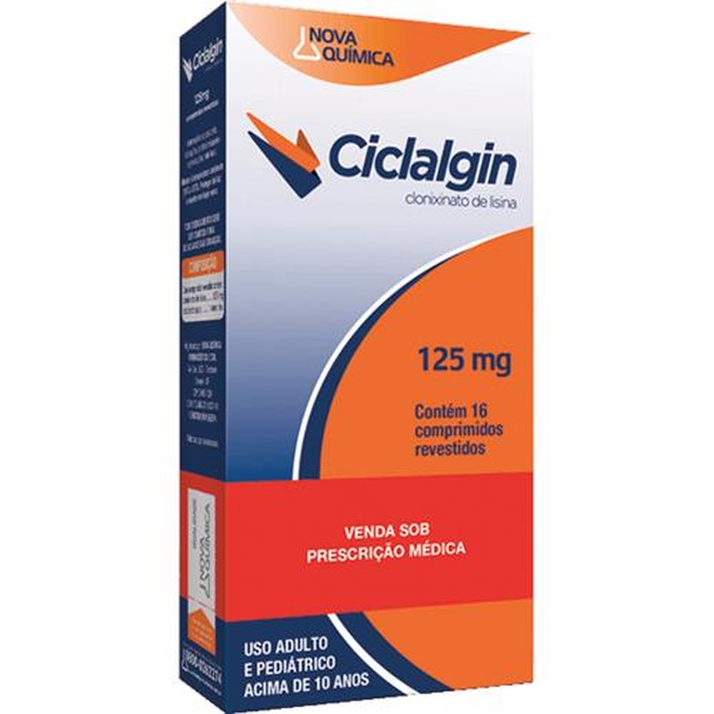 Ciclalgin 125Mg Caixa 16 Comprimido - NOVA QUIMICA | Martins Atacado