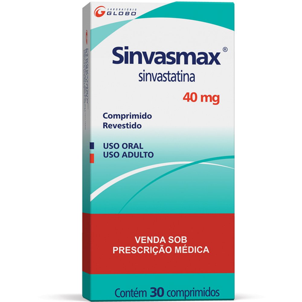 Sinvasmax 40Mg Caixa 30 Comprimido Revestido - GLOBO | Martins Atacado