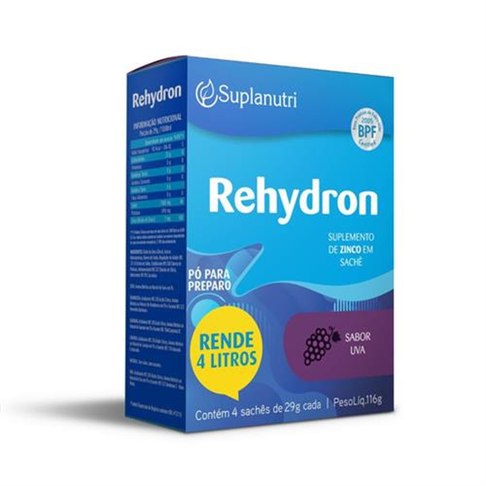 Rehydron Sabor Uva 29G Com 4 Saches - SUPLAN | Martins Atacado