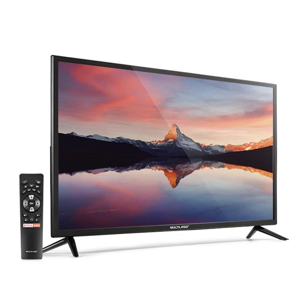 Tela 32 Pol. HD Multilaser Função Smart Wi-Fi Entradas HDMI e USB ...