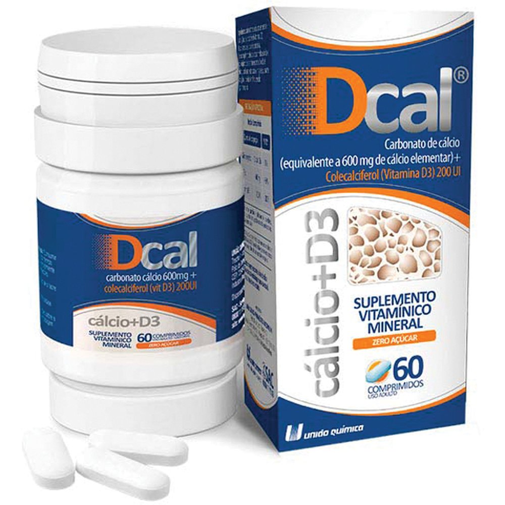 Dcal 600Mg-200Unidades Com 60 Comprimido - UNIAO QUIMICA | Martins Atacado