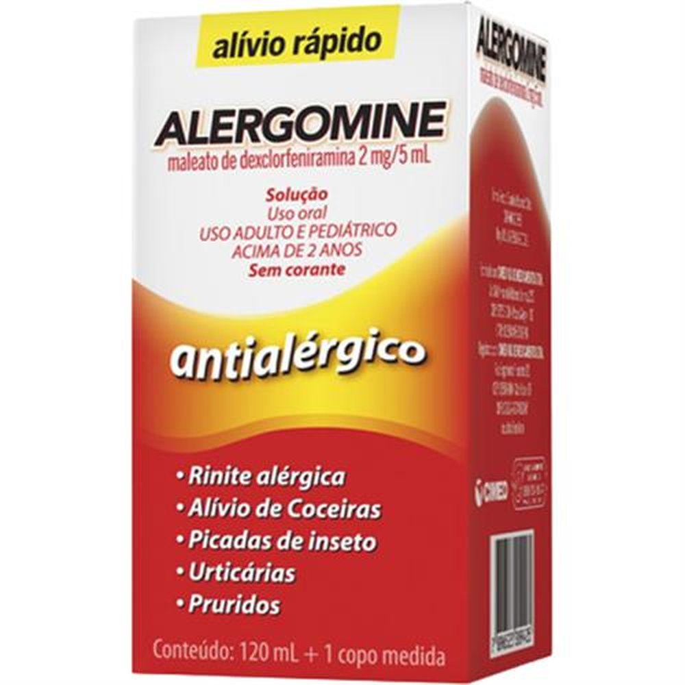 Alergomine 2Mg-5Ml Solução Oral Frasco 120Ml-Cm - CIMED | Martins Atacado