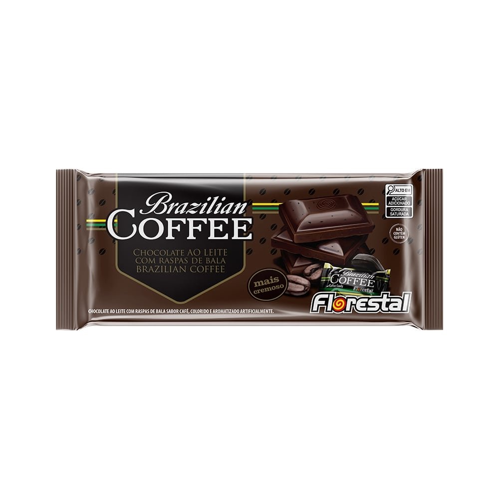 Chocolate Florestal Brazilian Coffee 80g - Embalagem com 12 Unidades ...