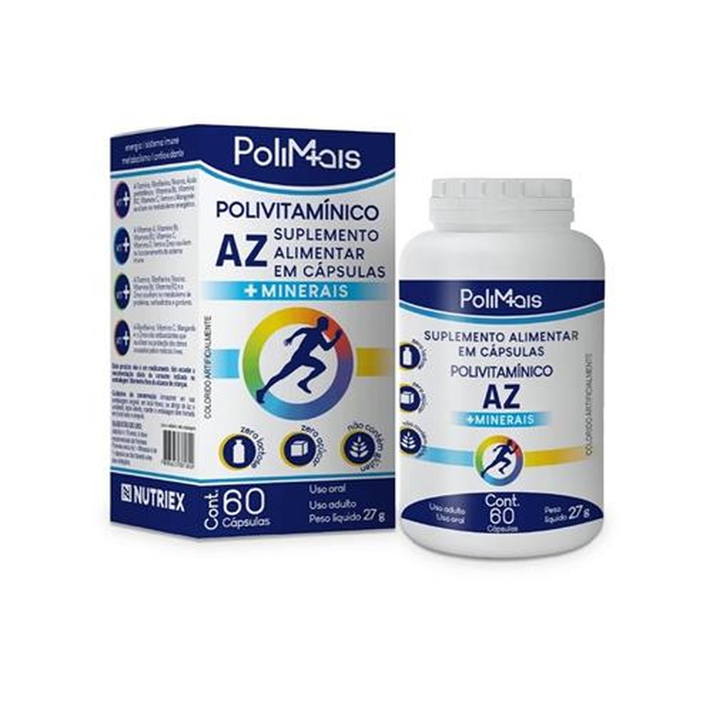 Polimais Polivitaminico Az + Minerais 60 Caps | Martins Atacado