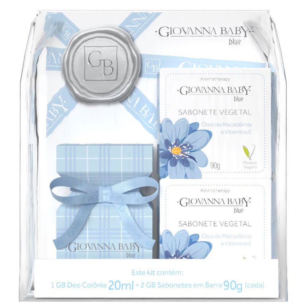 Kit Giovanna Baby Mini Colonia 20ml + 2 Sabonetes 90g Blue | Martins ...