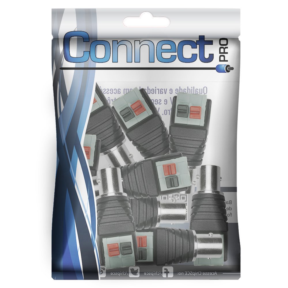 Jack Borne - BNC Fêmea 75 Ohms Com Borne - Engate Rápido | Martins Atacado