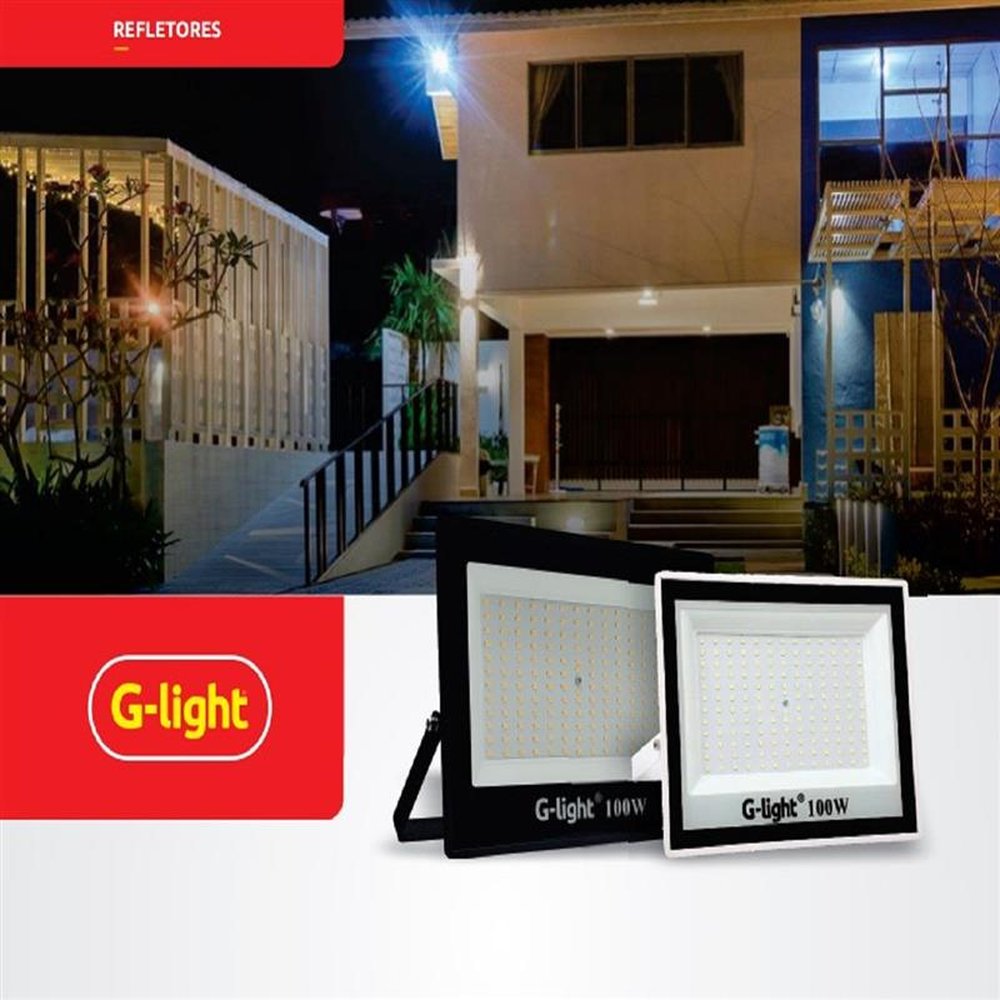 Refletor Slim Led G-Light 100W 120 6500K Autovolt | Martins Atacado