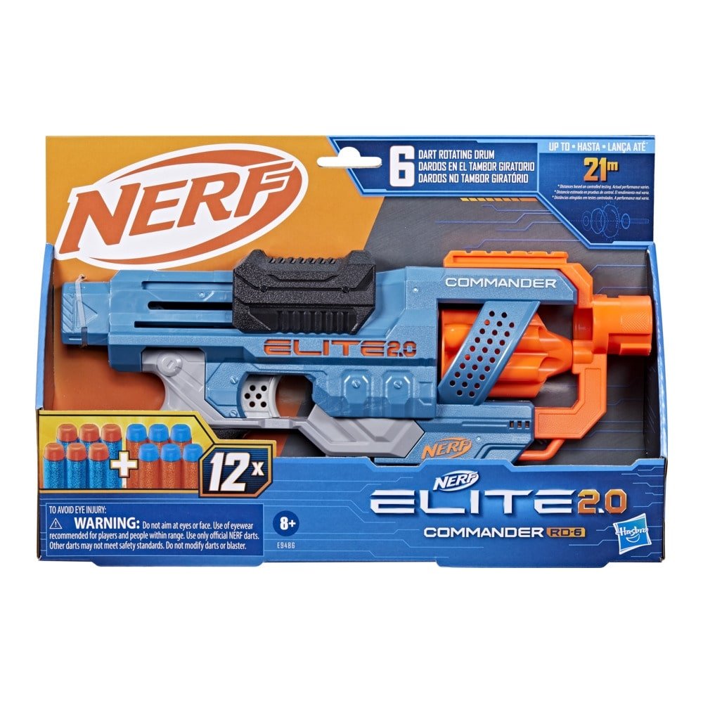 Lança Dardos Nerf Elite 2.0 Commander E9486 | Martins Atacado