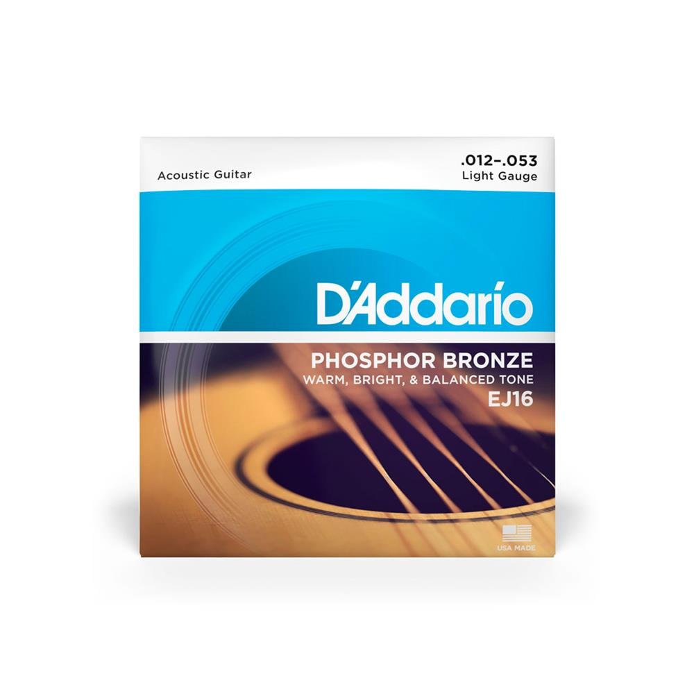 Cordas Para Violão Aço D Addario Phosphor Bronze Ej16 .012-.053 ...