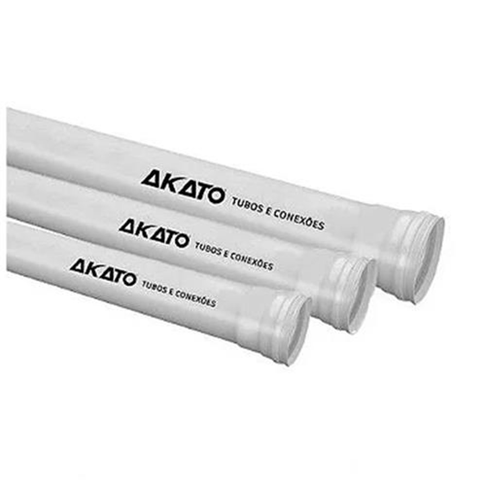 Tubo Akato Branco Esgoto 100MM 6MTS | Martins Atacado