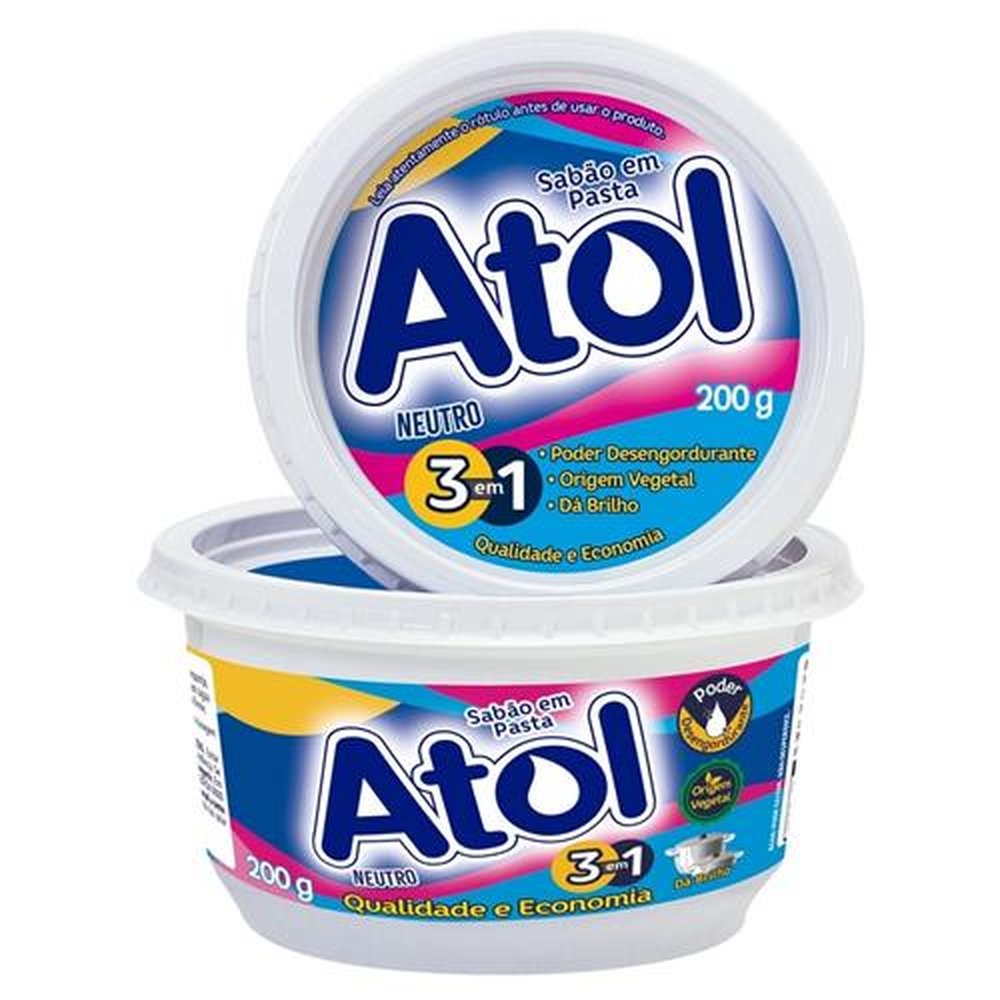 Sabão em Pasta Atol Neutro Pote 200g | Martins Atacado