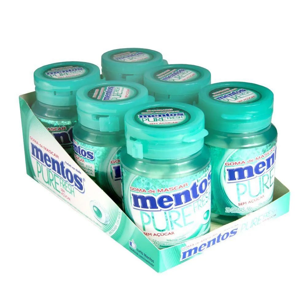 Mentos Garrafa Big 1 Caixa Com 6 Unidades Wintergreen | Martins Atacado