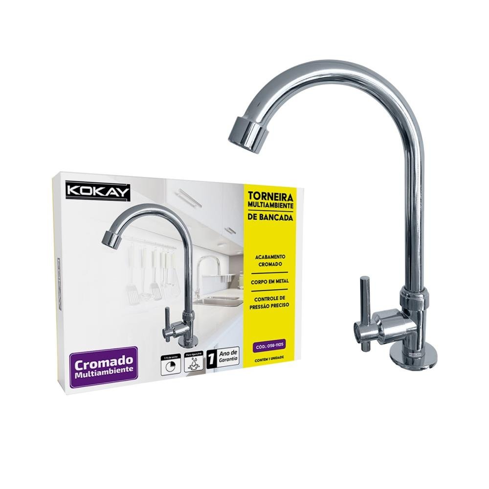 Torneira Luxo De Bancada Para Cozinha Lavabo Banheiro - KOKAY | Martins ...