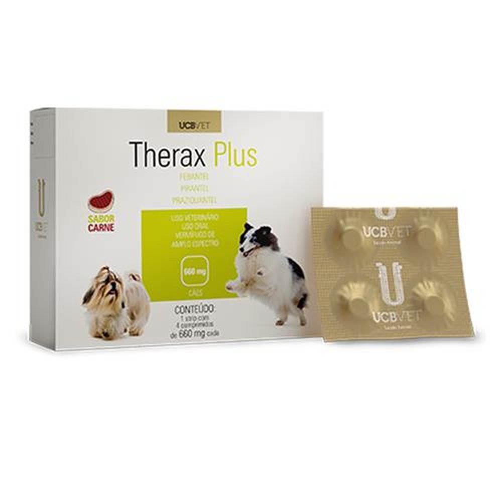 Therax Plus 660mg 4 Comprimidos Ucbvet | Martins Atacado