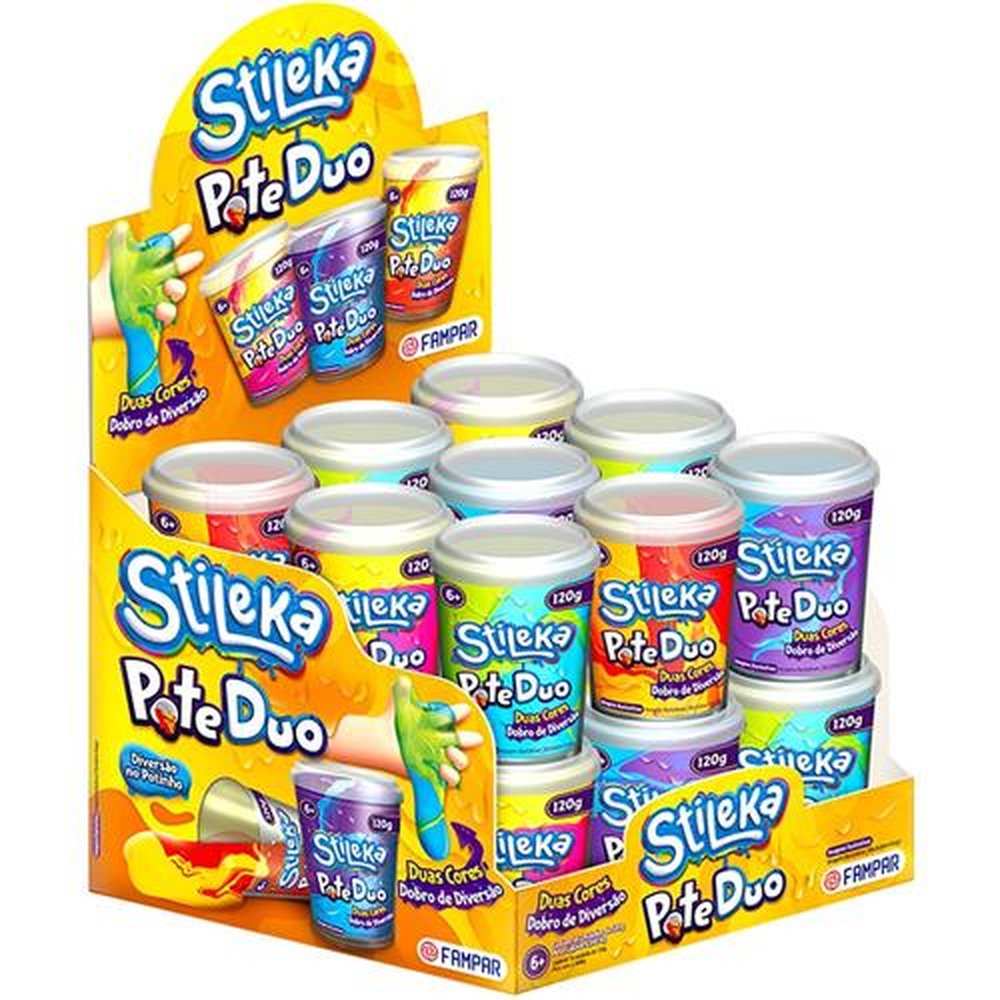 Stileka Pote Slime 120G Duo com 18 Unidades | Martins Atacado