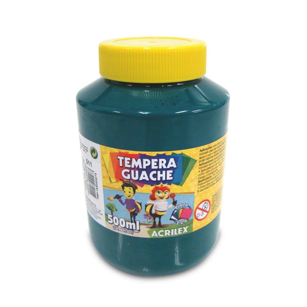 Tempera Guache Acrilex 500ml Verde Bandeira | Martins Atacado