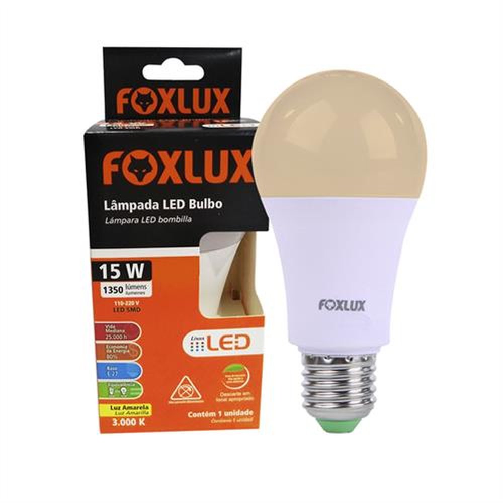 Lampada Led 15W 3000K Foxlux C10 | Martins Atacado