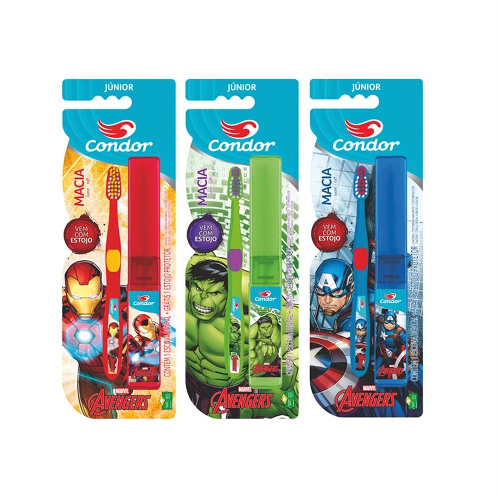 Escova Dental Infantil Condor Avangers | Martins Atacado
