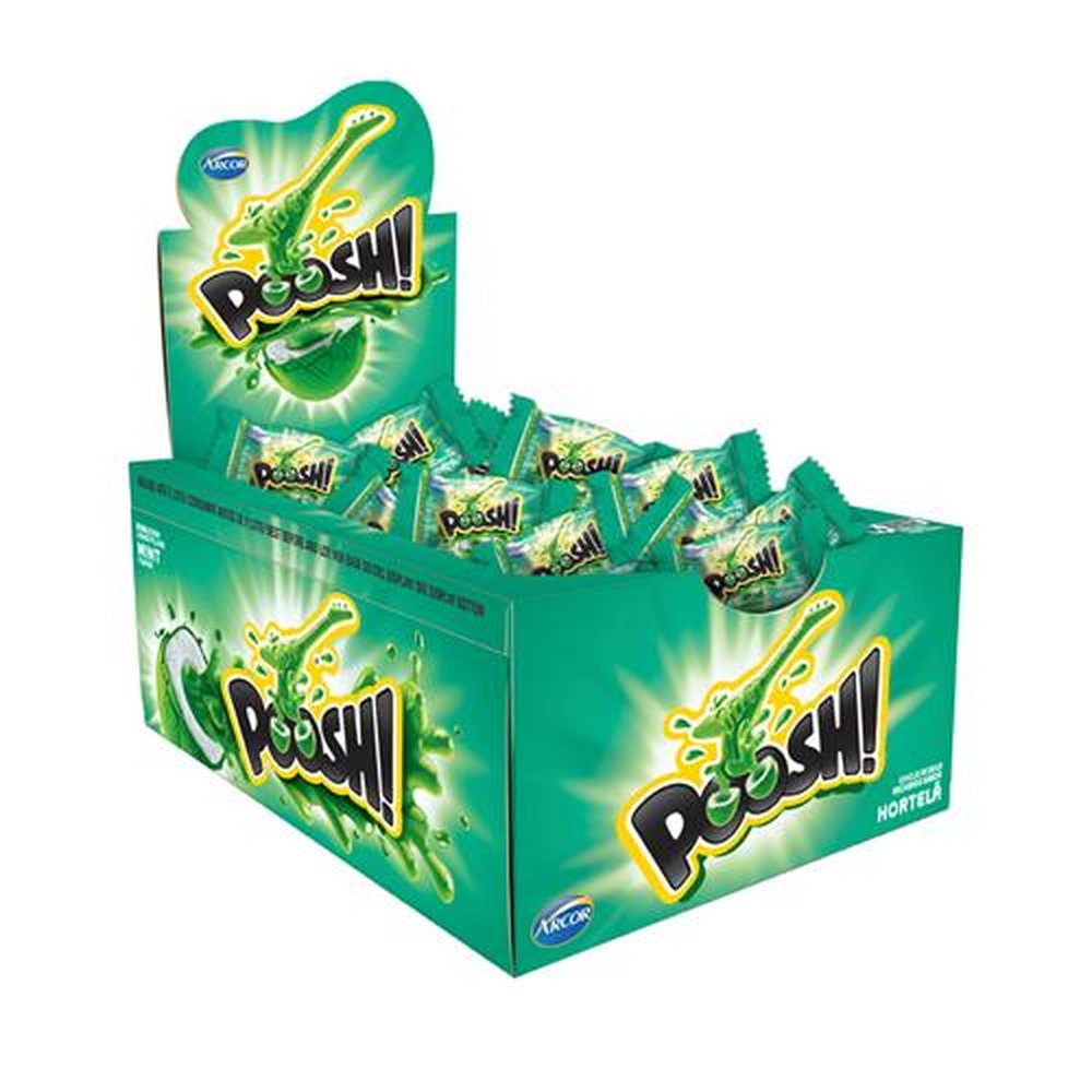 Chicle Poosh Hortelã Display Com 40 Unidades 200g Arcor | Martins Atacado