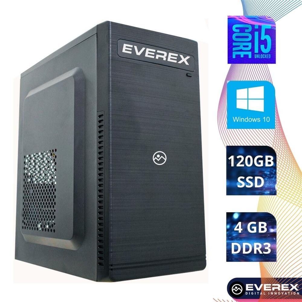 Computador Core I5 2°Geração, 4GB, 120GB SSD Windows 10 Pro - Everex ...