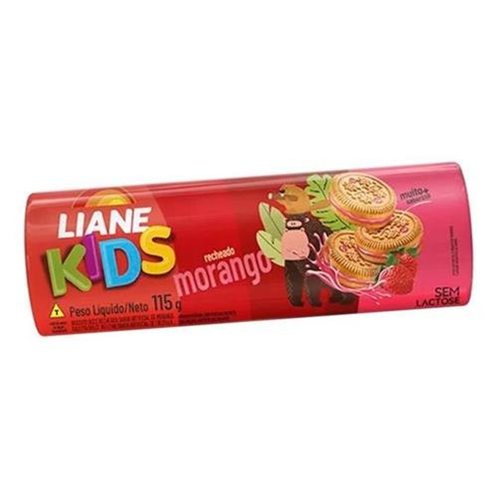 Biscoito Liane Recheado Kids Morango 30X115Gramas | Martins Atacado
