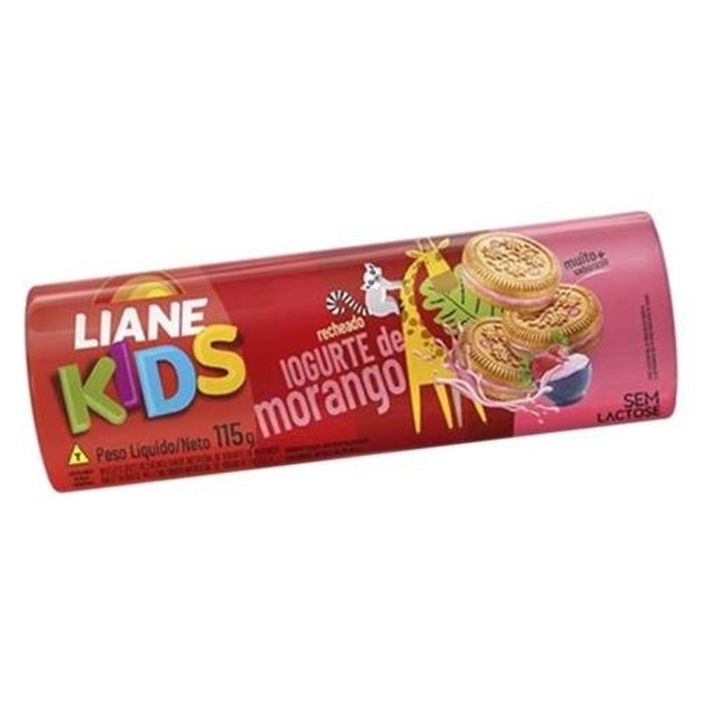 Biscoito Liane Recheado Kids Iog Morango 30X115Gramas | Martins Atacado
