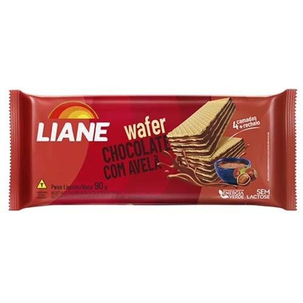 Biscoito Liane Wafer Chocolate Com Avela 55X90Gramas | Martins Atacado
