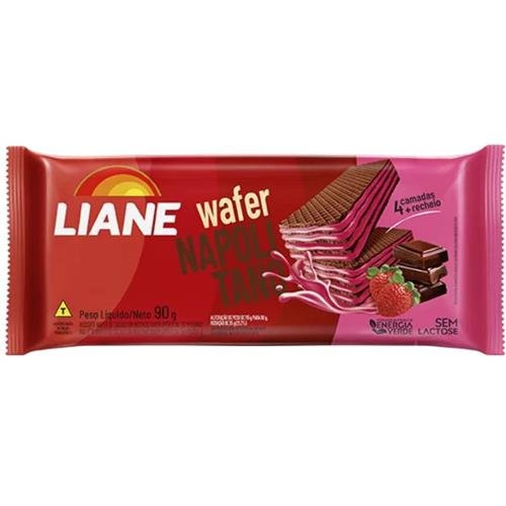 Biscoito Liane Wafer Napolitano 55X90Gramas | Martins Atacado