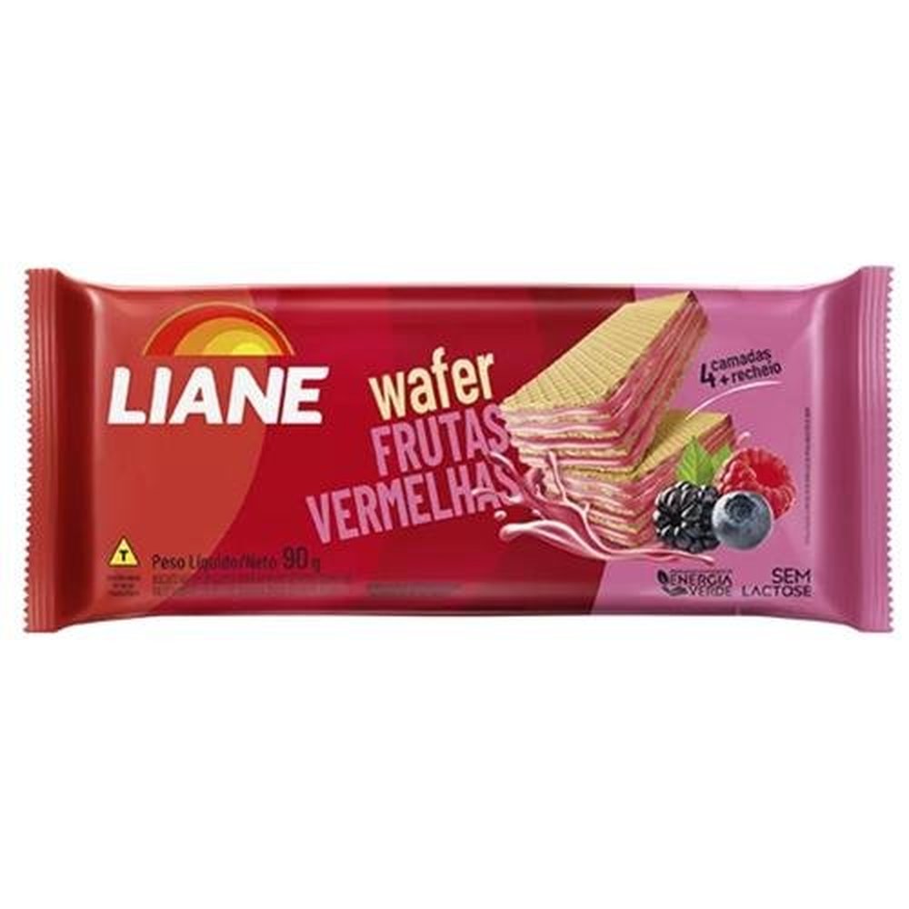 Biscoito Liane Wafer Frutas Vermelhas 55X90Gramas | Martins Atacado