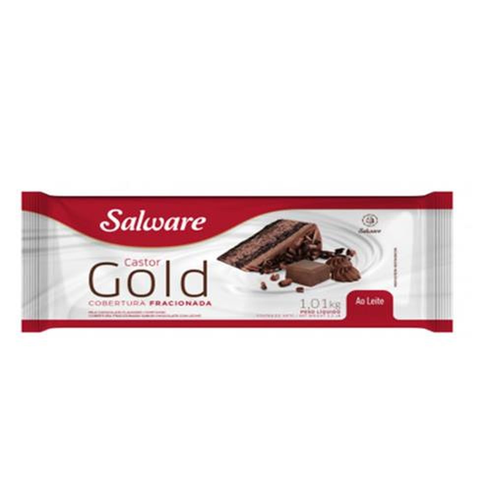 Chocolate Barra Gold Ao Leite Salware 1,01Kg | Martins Atacado
