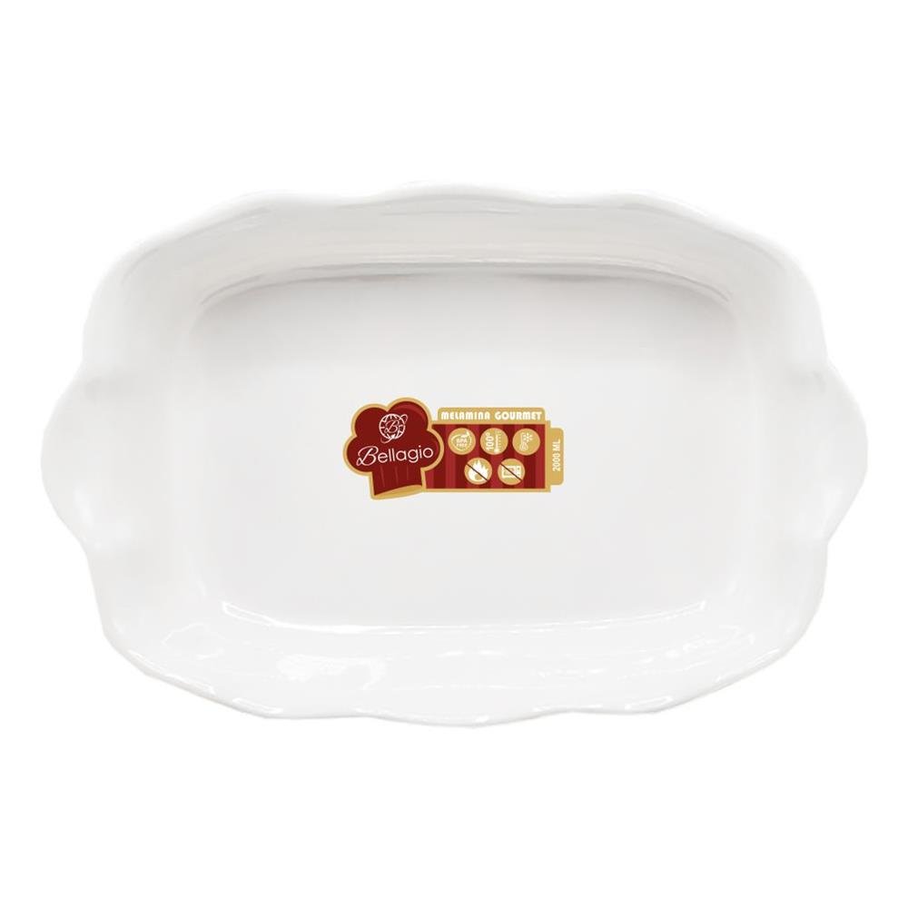 Tigela Melamina Retangular 2L Grande com Aba Bellagio | Martins Atacado