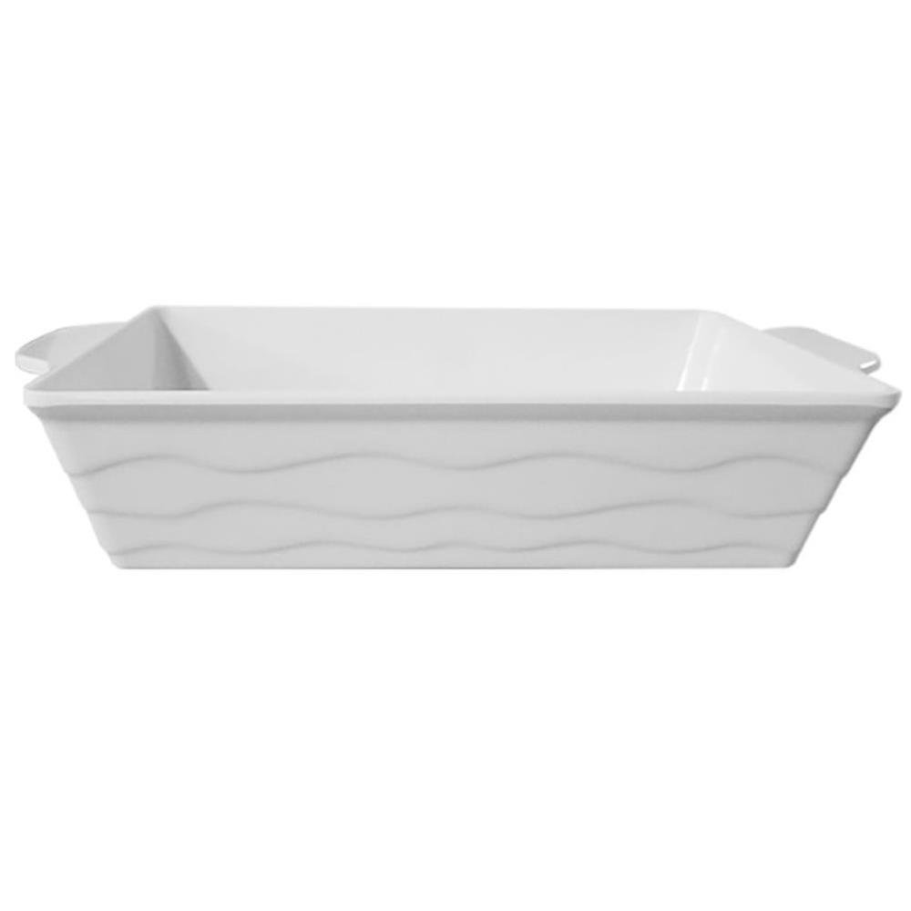 Tigela Melamina Retangular 2,2L Grande com Alça Bellagio | Martins Atacado