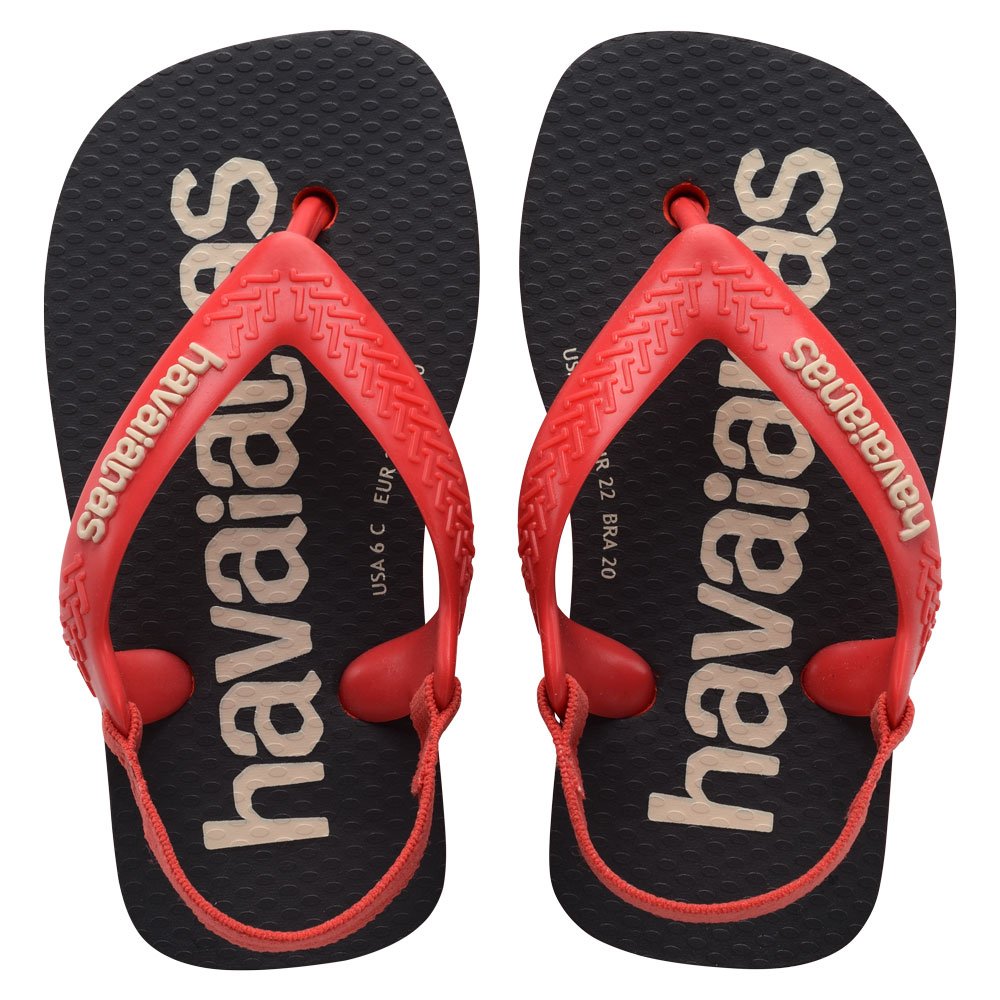 Chinelo Havaianas Baby Logomania (17-24) - Blood Orange Vermelho Rubi ...