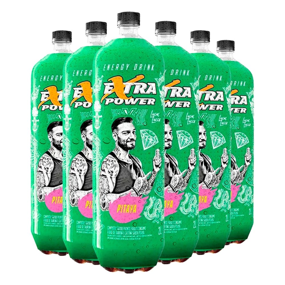 Energético Extra Power Pitaya pet 2 Litros - Embalagem com 6 Unidades ...
